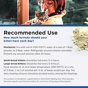 Nutri-Vet Milk Replacement For Kittens - Healthy Gut Support with Probiotics - Essential Nutrients - Veterinarian Formulated - 12 oz