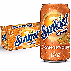 Sunkist Orange Soda, 12 Fl Oz (Pack of 12)