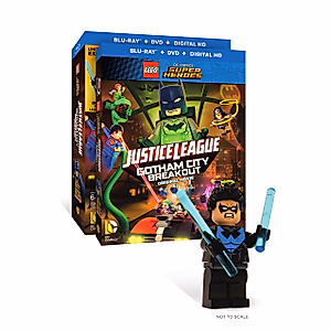 LEGO DC Comics Super Heroes: Justice League: Gotham City Breakout (Blu-ray + DVD + Digital HD + Includes Nightwing Lego Mini figure)