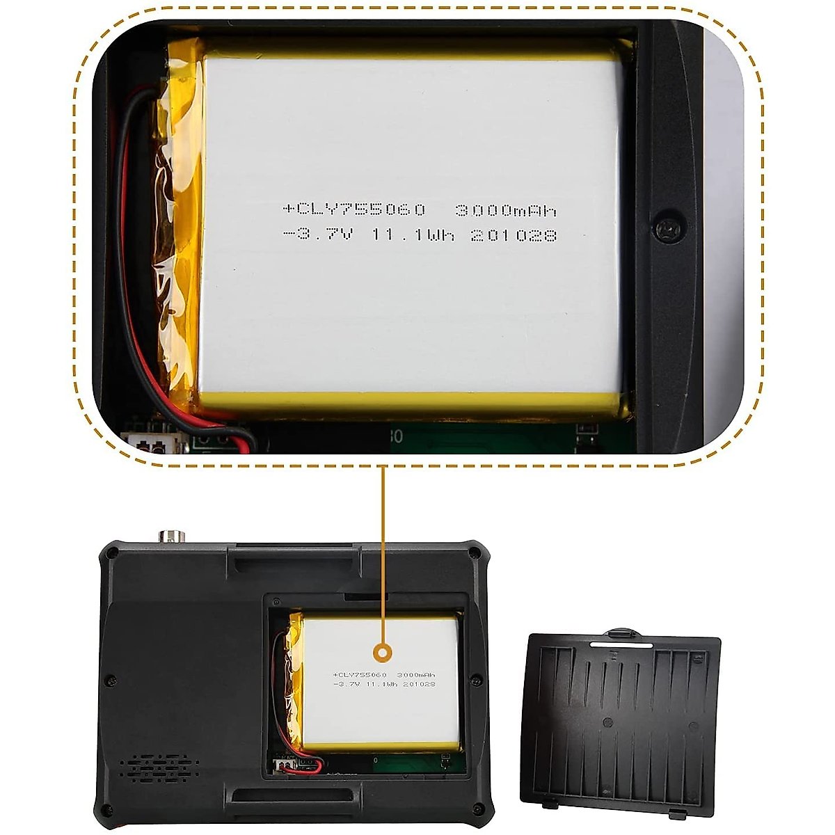 【Upgrade】 Portable Wrist CCTV Tester,5'' LCD Monitor,HDMI in &VGA in,Camera Debugging Helper