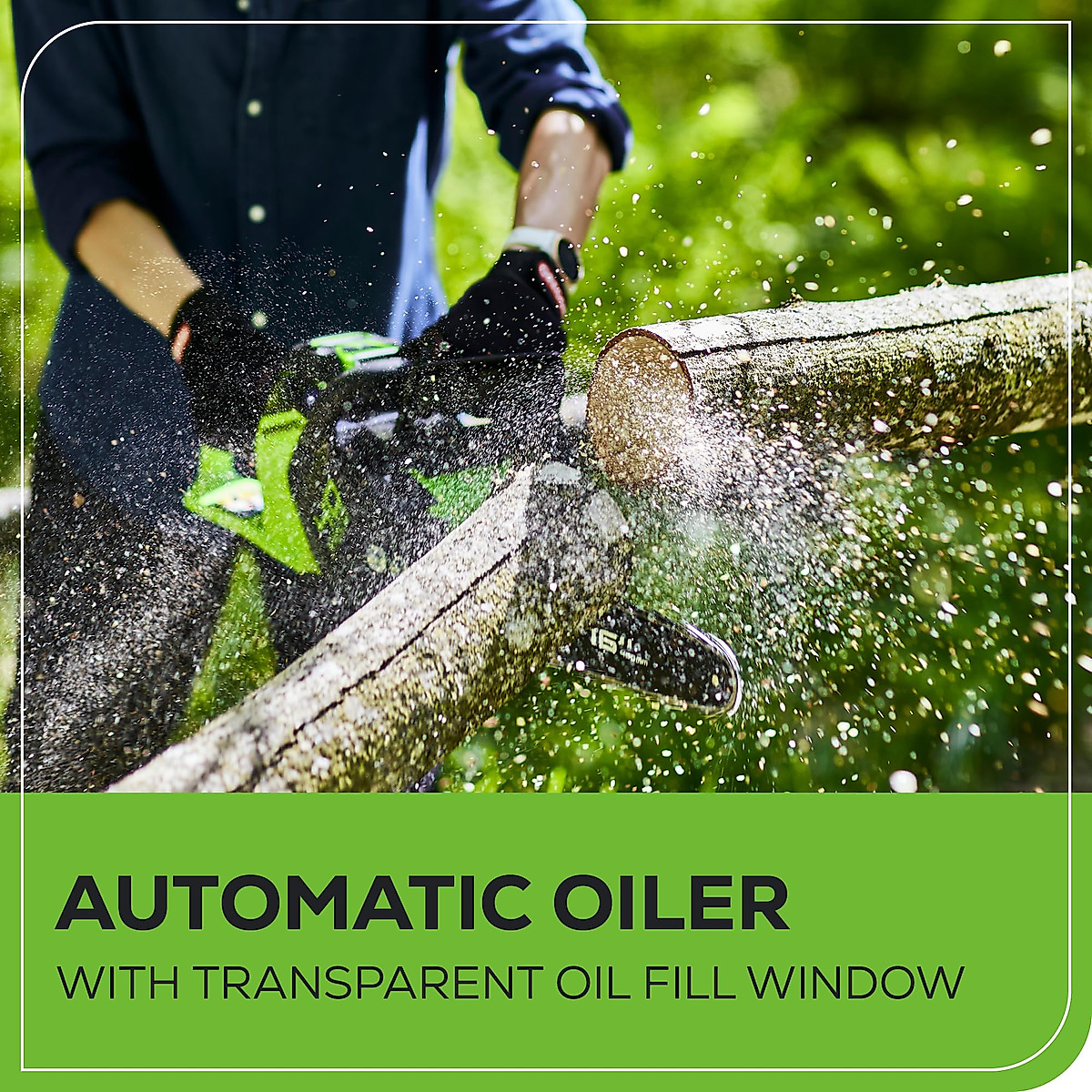 Greenworks 40V 16" Brushless Cordless Chainsaw (Gen 2) (Great For Tree Felling, Limbing, Pruning, and Firewood / 75+ Compatible Tools), 4.0Ah Battery and Charger Included