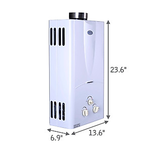 MAREY GA10LP Power 10L 3.1 GPM Propane Gas Tankless Water Heater, Liquid, White