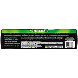 Slime 30081 Bike Inner Tube with Slime Puncture Sealant, Super Thick, Extra Strong, Self Sealing, Prevent and Repair, Schrader Valve, 26" x 1.75-2.125"