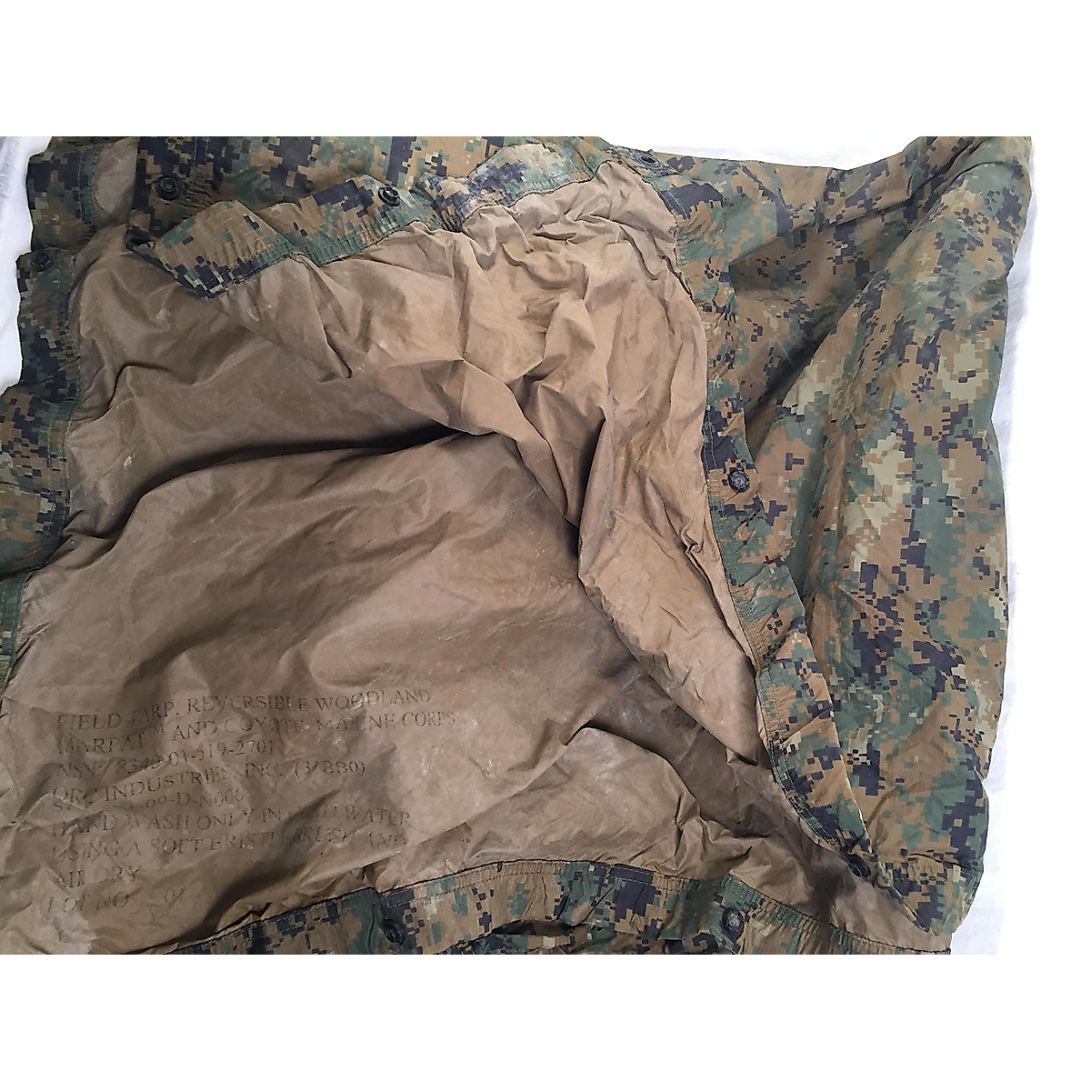 Official USMC Reversible Woodland MARPAT/Coyote Field Tarp
