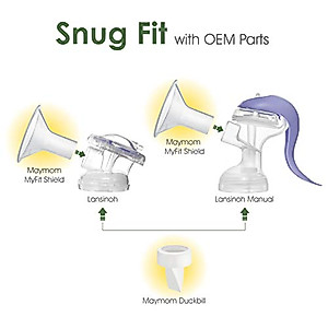 Maymom Pump Valve & MyFit 19mm Shield Compatible with Lansinoh Breast Pump Signature Pro/Smartpump/Manual Breast Pump. Replace Lansinoh Pump Valve. Not Original Lansinoh Pump Part