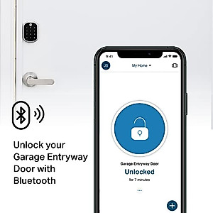 Yale | LiftMaster Smart Lock with Touchscreen Deadbolt- Works with myQ App & Key by Amazon in-Garage Delivery when paired with Smart Garage Hub (sold separately), Satin Nickel