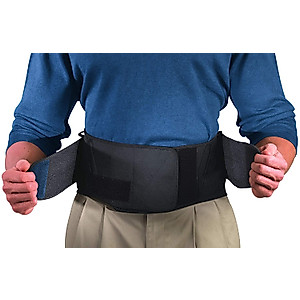 MUELLER Sports Medicine Lumbar Back Brace, Lower Back Pain Relief and Support Belt for Men and Women, Black, Small (22-30 Inches)