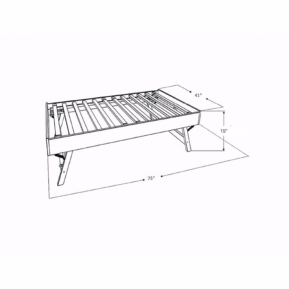 Kodiak Furniture Twin to King Size Daybed with Pop Up Trundle in Wood, in Mahogany, No Box Spring Needed, Easy Assembly, Up to Weight Capacity