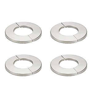 Tsnamay Wall Split Flange, Stainless Steel Round Escutcheon Plate for 1.33"/34mm Diameter Pipe, Pack of 4