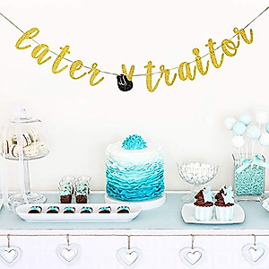 Aonbon Later Traitor Banner - Relocating/Going Away/Farewell Party Decorations （Gold）