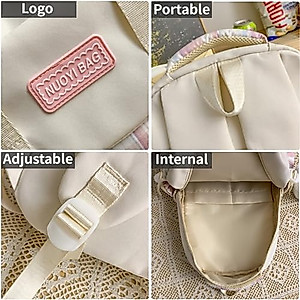 iwhgrmp Kawaii Backpack with Cute Accessories Versatile Big Capacity Cute Aesthetic Travel Backpacks Adorable Lovely Daypack (Blue)