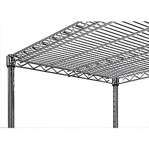 Tarrison 4-Shelf Adjustable, Heavy Duty Storage Shelving Unit, Stainless Steel Wire Rack, Chrome Finish, Silver (24L x 24W x 74H)