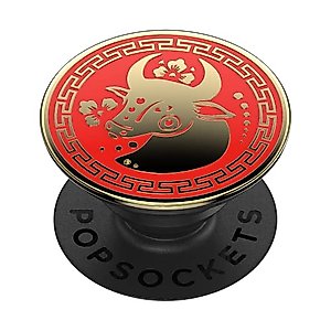 ​​​​PopSockets Phone Grip with Expanding Kickstand, PopSockets for Phone - Enamel Year of the Ox