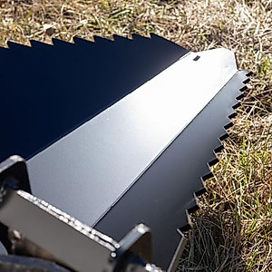 Titan Attachments Economy Series Stump Bucket Tree Scoop Digger, Universal Skid Steer Quick Tach, Serrated Leading Edge, Ideal for Light Duty Ripping Roots, Removing Smaller Tree Stumps