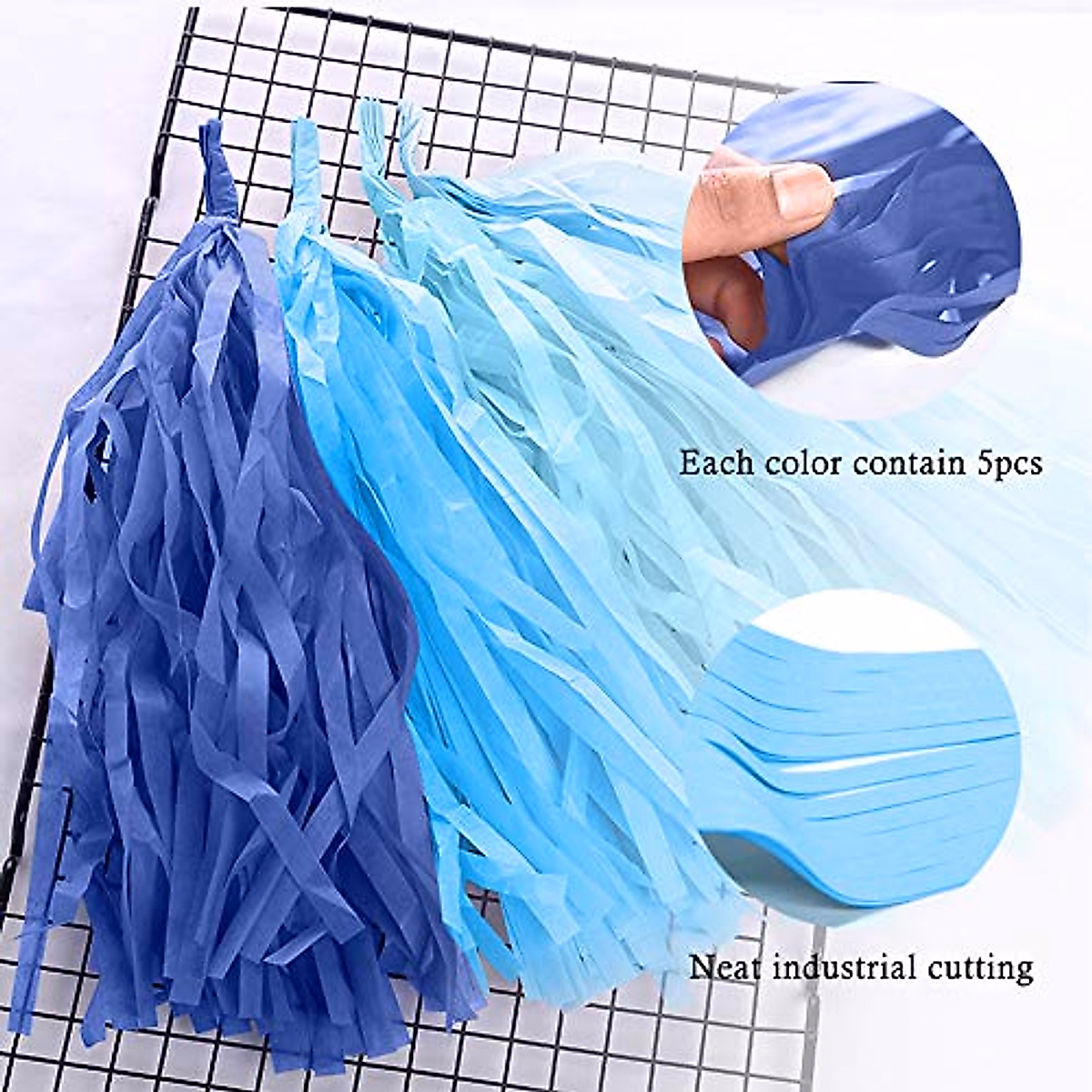 Binpeng Tissue Paper Tassel DIY Hanging paper decorations Party Garland Decor for Party Decorations Wedding,Festival,Baby Shower Decoration 35c m20PCS