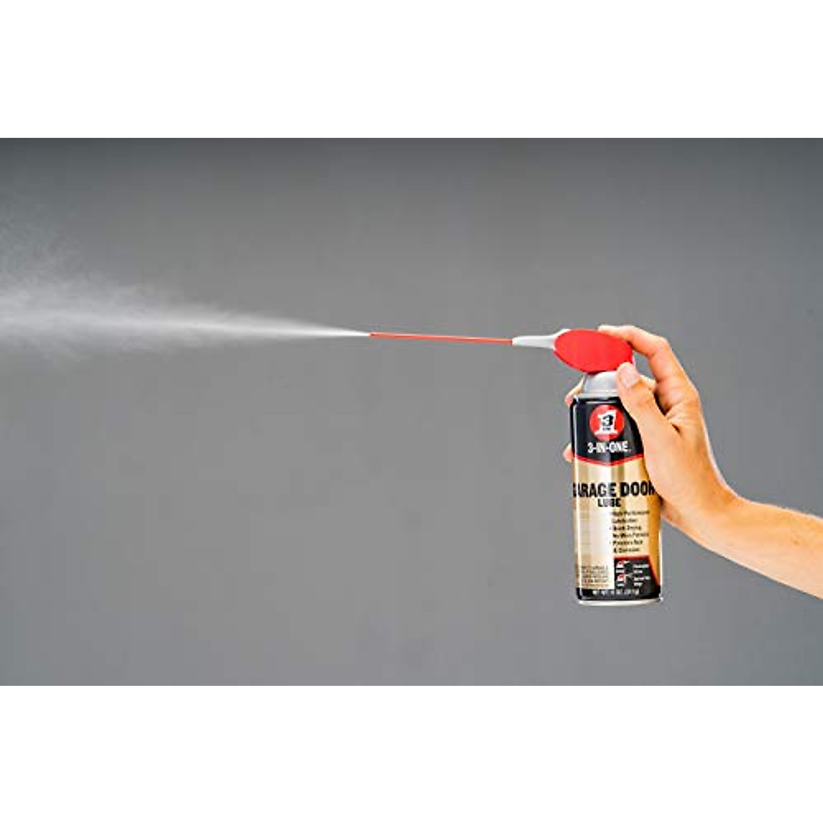 3-IN-ONE - 100581 Garage Door Lubricant with SMART STRAW SPRAYS 2 WAYS, 11 OZ [6-PACK]