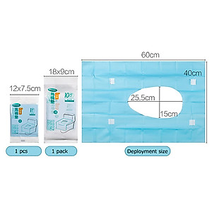 Disposable Toilet Seat Covers-40 Individually Packed, Waterproof, Ideal for Adult and Child -Travel Essentials for Airplanes, Travel, Camping and Public restrooms