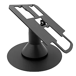 Discount Credit Card Supply Verifone MX915 / Mx925 5" Freestanding Low Profile Swivel and Tilt Terminal Stand with Round Plate, Black