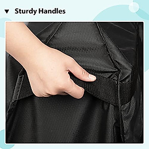 MR. COVER Heavy Duty 600D Stackable Patio Chair Cover, Fits 4-6 Stackable Dining Chairs, 28W x 36D x 45 H Inches, Waterproof & UV-Protection, Classic Black