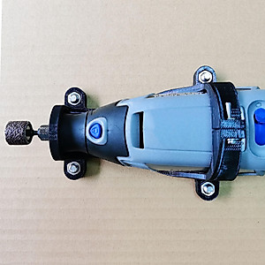 ZYRELYNX Easily Working Mount Compatible with Dremel 3000, Rotary Tools Mount Base Fixed on Table, Bench, An Auxiliary Accessory for Freeing Your Hands(Excluding Rotary Tool), Black