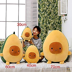 SNOWOLF Avocado Plush Cute Avocado Hugging Pillow Food Fruit Shaped Stuffed Doll Toy Soft Cushion (30cm/11.81in)