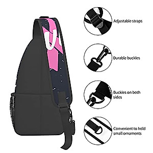 Breast Cancer Survivor Chest Bag Sling Backpack Travel Hiking Daypack Casual Chest Bag For Men Women
