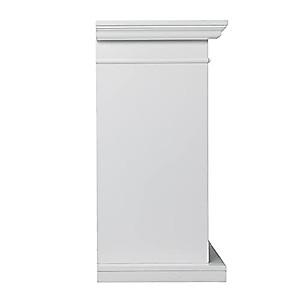 SEI Furniture Henstinger Electric Fireplace w/Bookcase, White