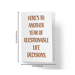 Funny Birthday Card for Him Her - Witty Mom Dad Anniversary Card - Perfect Card for Son Daughter - Ideal Sister Brother Friend Birthday Card - Karto - To Another (To Another Simple)