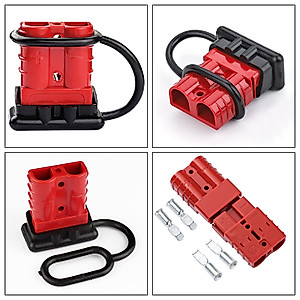 wedfish 4PCS 50A 6-10 Gauge Battery Quick Connecto/Disconnec Wire Harness Plug,Battery Cable Quick Connectors for 12V-36V Motor Winch Trailer or Other Electrical Device