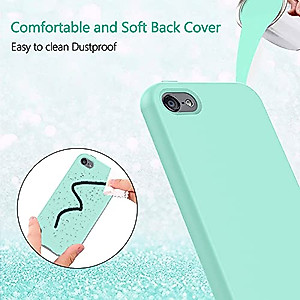 iPod Touch 7th/6th/5th Generation Case, iPod Touch case, Shockproof Silicone Case [with Built in Screen Protector] Full Body Heavy Duty Rugged Defender Cover Case for iPod Touch 7/6/5 (Green)