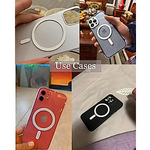 Mgesafe Magnet Sticker, Magnetic Phone case Sticker, Compatible with MagSafe Accessories and Qi Wireless Charger, Suitable for All Smart Phones and iPhone Series