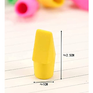 Pencil Top Eraser 25 Pack Pen Gear Multicolor Latex Free School Office Supplies
