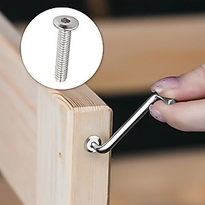 Glvaner 1/4"-20 x 1 Binding Screws Furniure Screws Connection Bolts, Socket Head Cap Screws 304 Stainless Steel Full Thread, 30 PCS