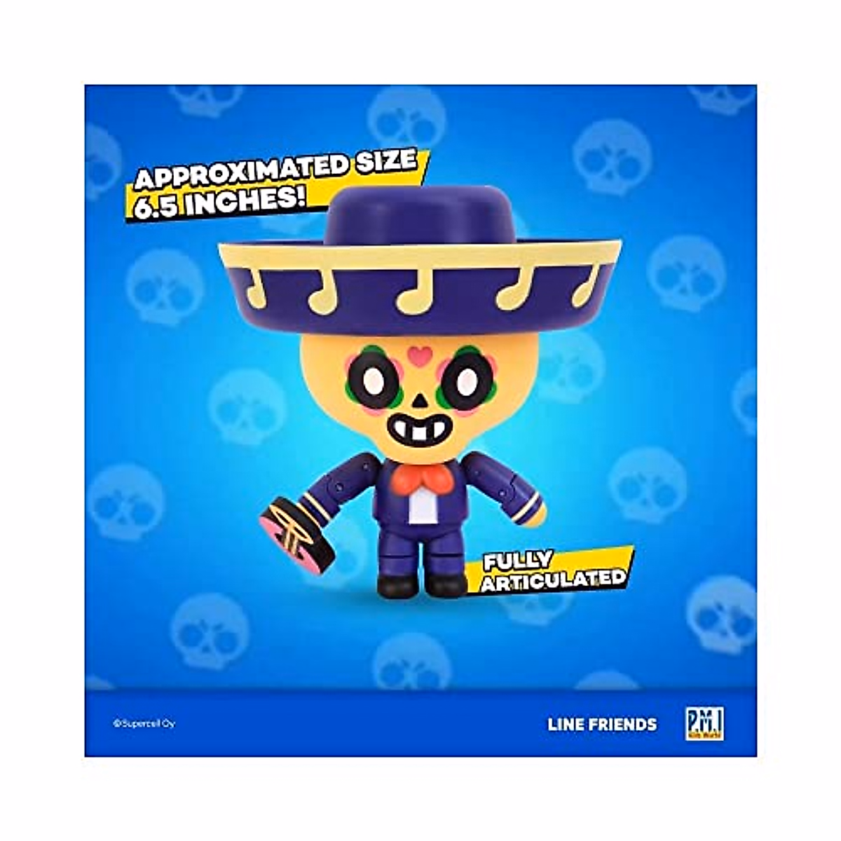 P.M.I. Brawl Stars Action Figure | One of Four 6.7-Inch-Tall Collectibles | Brawl Stars Toys and Gift for Video Gamer | Poco Guitar Figure | Ofically Licensed Toy Figure - Articulated