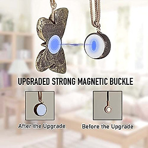 Vineland Retro Brown Butterfly Magnetic Curtain Tie Back, 2 Pack Decorative Resin Animal Boho Holder for Curtains Drape, Rustic Home Decoration