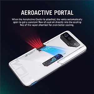 ASUS ROG Phone 7 Ultimate Cell Phone, AeroActive Cooler Bundle, 6.78” FHD+ 2448x1080 165Hz, 6000mAh Battery, 16GB RAM, 512GB Storage, AI2205-16G512G-ULT [US Version]