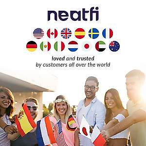 (New Model) Neatfi Bifocals 1,200 Lumens Super LED Magnifying Floor Lamp with 5 Wheels Rolling Base, 5 Diopter with 20 Diopter, Dimmable, Adjustable Arm Magnifier (5 Inches, White)