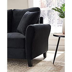 Modern Velvet Couch with 2 Pillow Plus A Classic Wooden Workbench