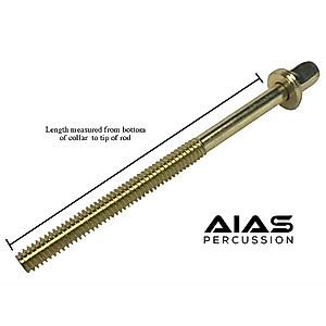 AIAS Brass Plated Tension Rods for Drums - (2 inch) - 12 Pack