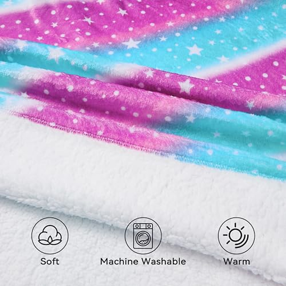 Zando Wearable Blanlet Hoodie Oversized Blankets Winter Blacnket Original Blanket Comfy Sweatshirt for Women Cozy Sherpa Blanket Pocket Blanket Christmas Gifts Print Rainbow Adult