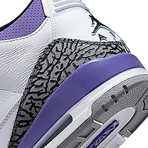 Nike Men's Air Jordan 3 Basketball Shoes, White/Black-dark Iris-cement G, 11