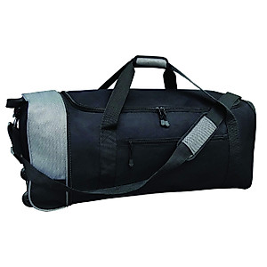 Travelers Club 30" Xpedition Rolling Travel Duffel Bag, Black, Inch
