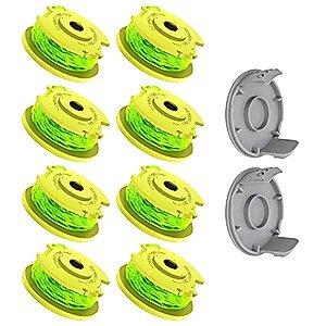 AC80RL3 String Trimmer Replacement Spool Line .080 Inch Twisted Line and Spool for Ryobi One Plus+ 18v 24v 40v Cordless Trimmers Weed Eater Auto-Feed Spool Line Refill 11ft（8+2 Pack）