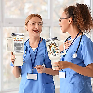 TAMUNBEE Nurse Gifts For Women - Nurse Week, Appreciation, Birthday, Christmas, Mothers Day Gifts for Nurses - Tumbler 40oz With Handle & Straw