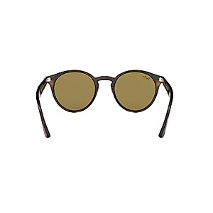 Ray-Ban RB2180 Round Sunglasses, Light Havana/Dark Brown, 51 mm