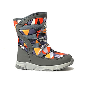 REDVOLUTION Girls Boys Warm Winter Flat Shoes Fashion Buckle Snow Boots(Toddler/Little Kid/Big Kid) (Small Kid 13 B(M), 430 Black)