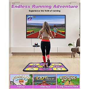 Acelufly Dance Mat, Eletrionic Dance Mat with Multiple Modes, Non-slip Dance Mat for TV with HD Camera, Musical Dance Game Mat for Girls Boys, Christmas/Birthday/Valentine's Day Gifts for Kids Adults