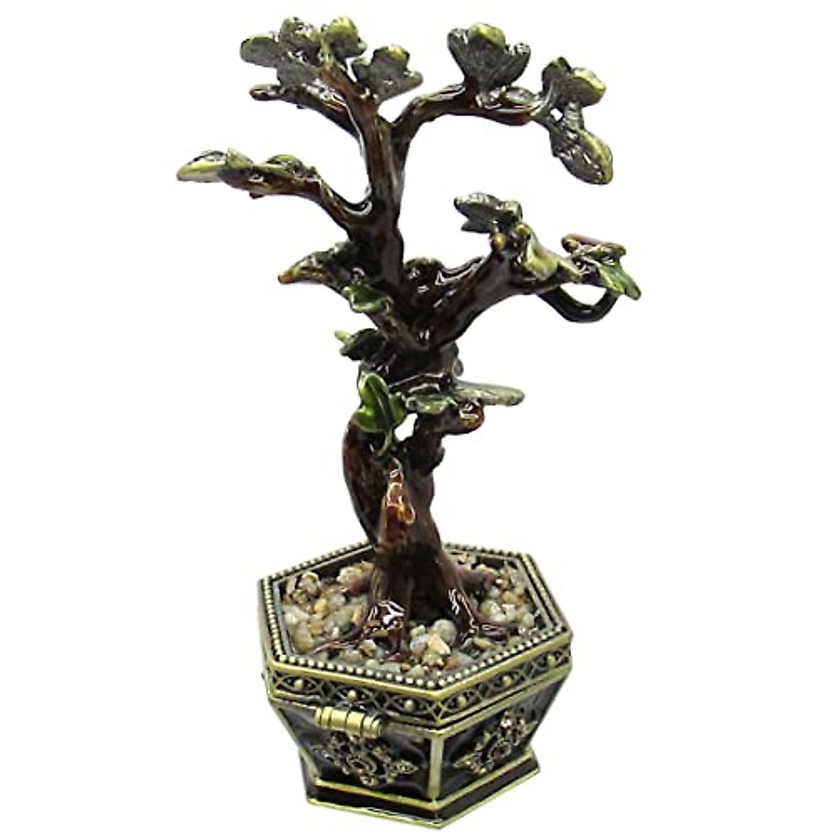 Bonsai Tree Jeweled Trinket Box with Austrian Crystals, #2