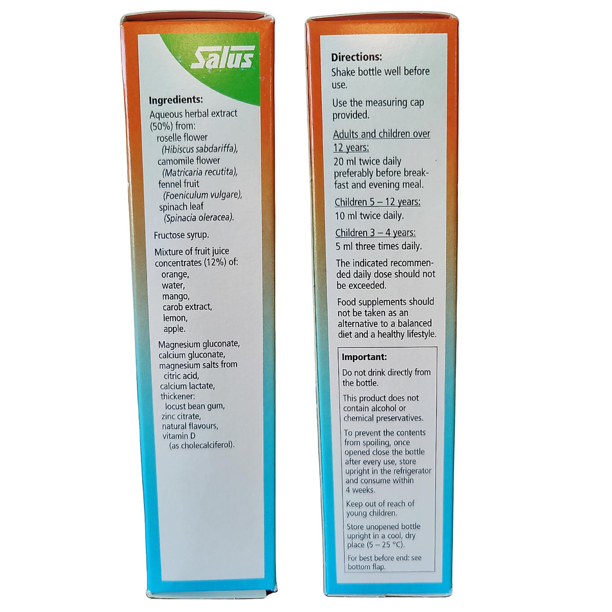 Floradix Saludynam Liquid Calcium/ Magnesium/ Zinc and Vitamin D Formula 250ml by Floradix