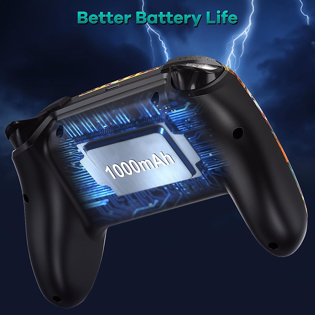 Choopp PS4 Controller, Compatible with PS4/Slim/Pro, Wireless PS4 Controller with Turbo Function, 1000mAh Battery, 6-Axis Motion-Sensing, Dual Vibration, Audio Jack, Touch Pad, Share Button